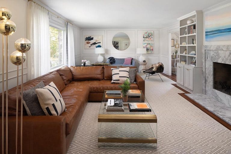 Bringing Warmth and Style with a Camel Leather Couch Living Room: 21 ...