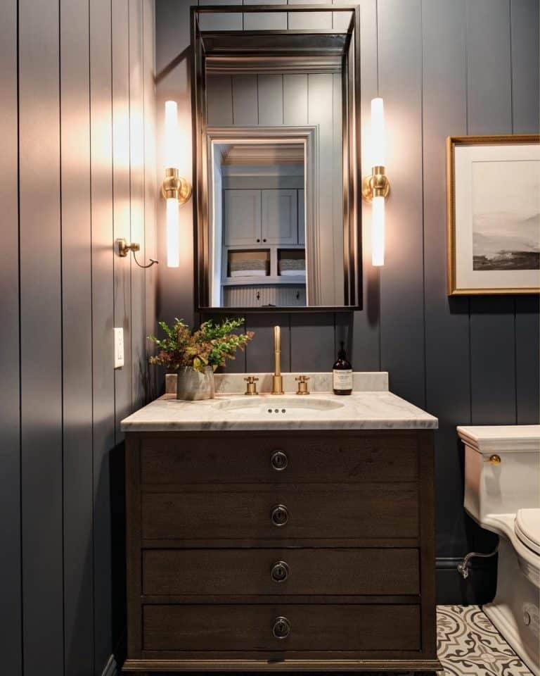 22 Stunning Powder Room Vanity Designs: Enhancing Elegance and Luxury ...