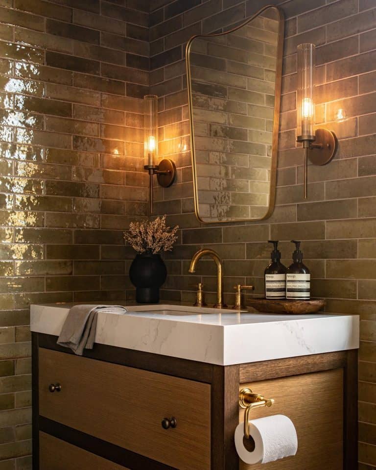 22 Stunning Powder Room Vanity Designs: Enhancing Elegance and Luxury ...